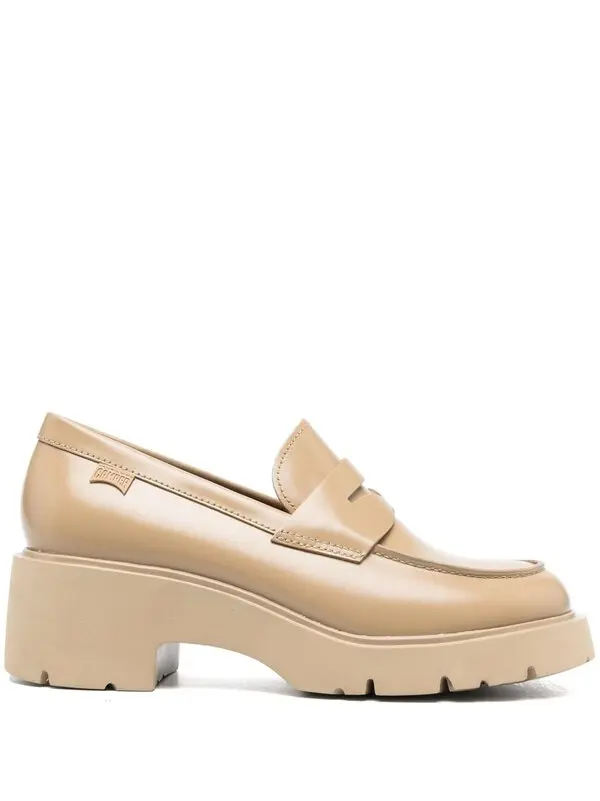 Camper Milah 55mm Penny-slot Loafers - Neutrals