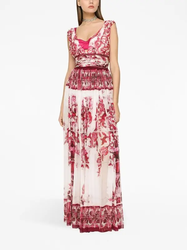 Dolce & Gabbana Majolica-print Maxi Dress