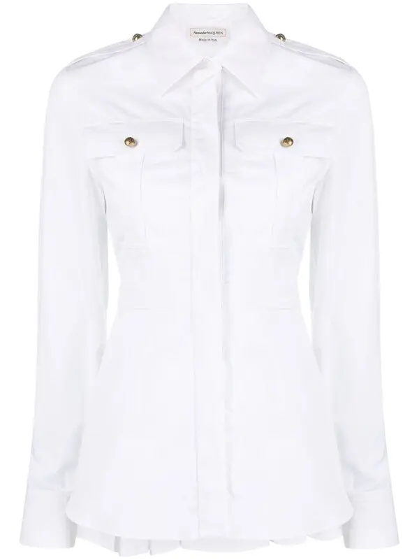 Alexander McQueen Box-pleat Cotton Shirt