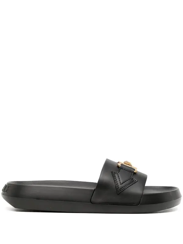 Versace Medusa-plaque Embellished Slides