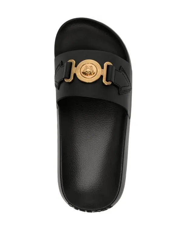 Versace Medusa-plaque Embellished Slides