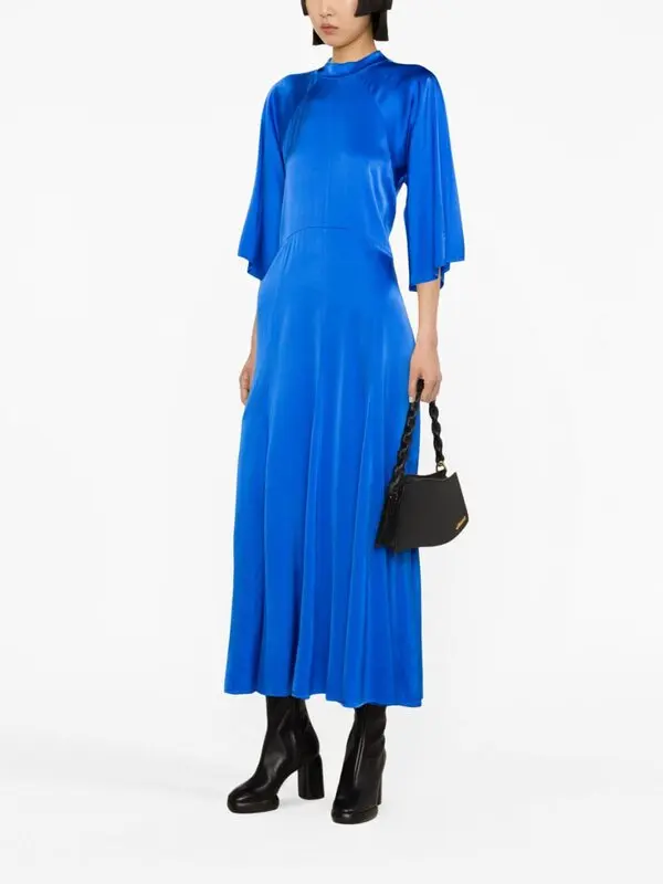 FORTE_FORTE Raglan-sleeved Silk Dress