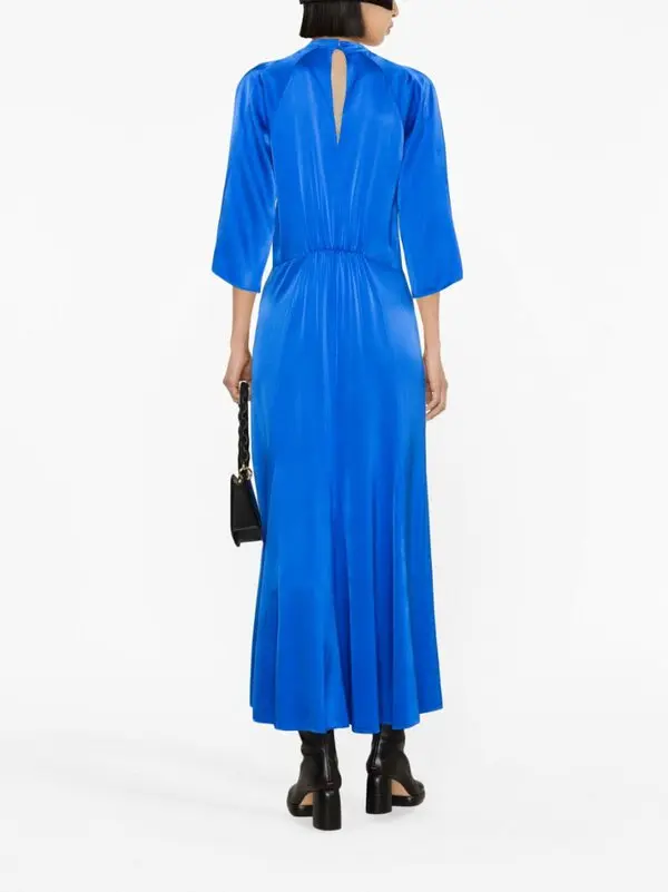 FORTE_FORTE Raglan-sleeved Silk Dress
