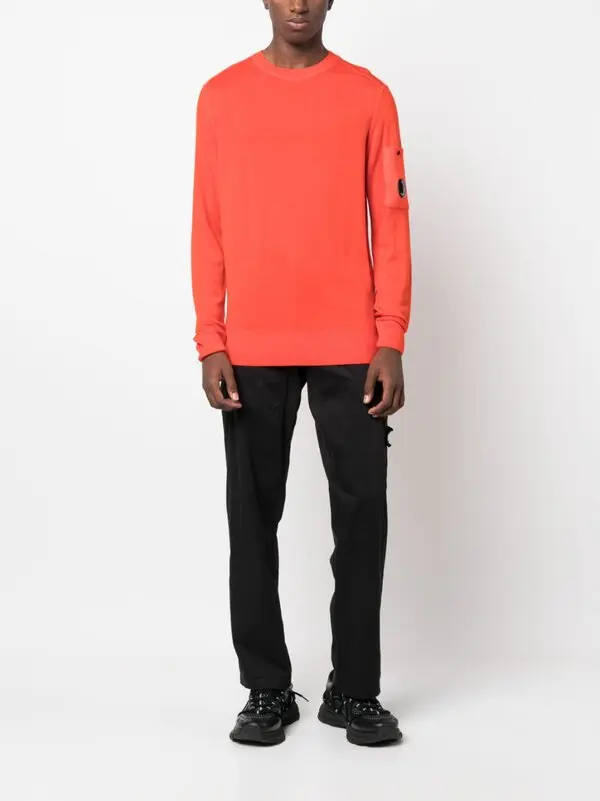 C.P. COMPANY Lens-detail Wool Jumper - Orange