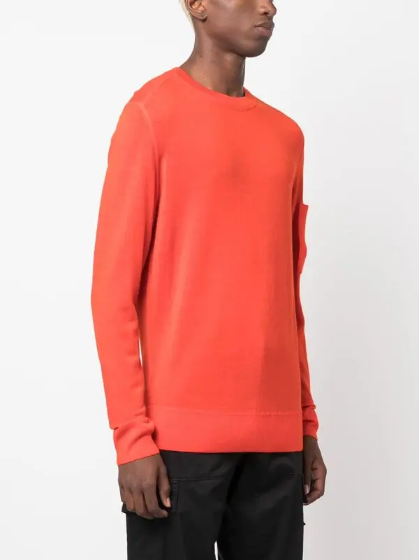 C.P. COMPANY Lens-detail Wool Jumper - Orange