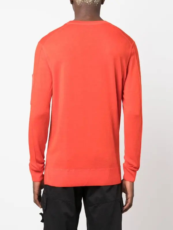 C.P. COMPANY Lens-detail Wool Jumper - Orange