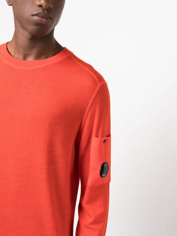 C.P. COMPANY Lens-detail Wool Jumper - Orange