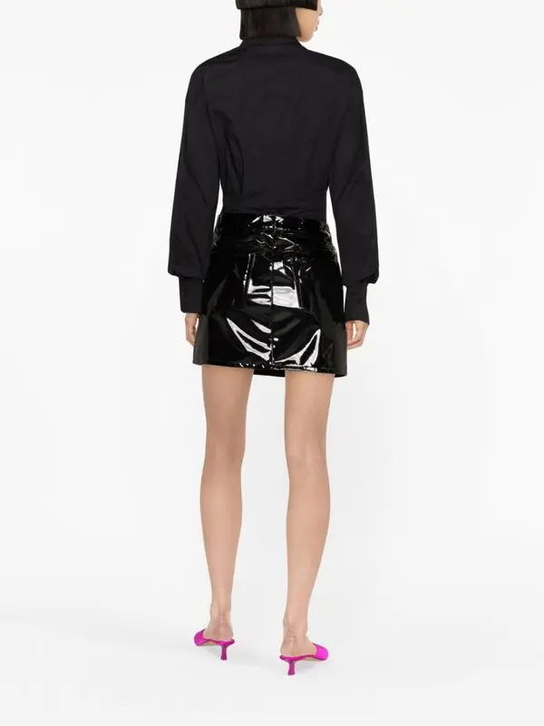 Attico Cut-out Corset Cotton Shirt