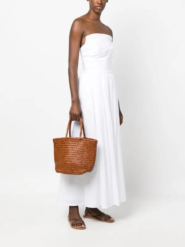 Dragon Diffusion Small Grace Woven Leather Tote Bag - Brown