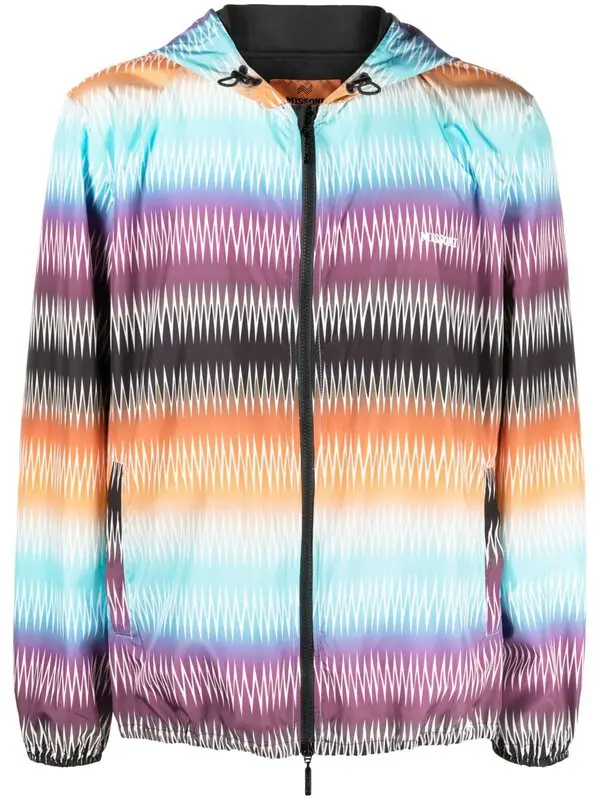 Missoni Gradient Zigzag-print Hooded Jacket