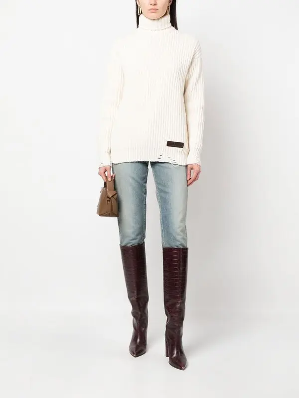 Dsquared2 Distressed Roll-neck Jumper
