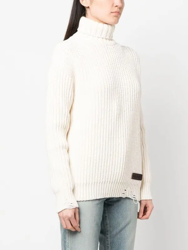 Dsquared2 Distressed Roll-neck Jumper