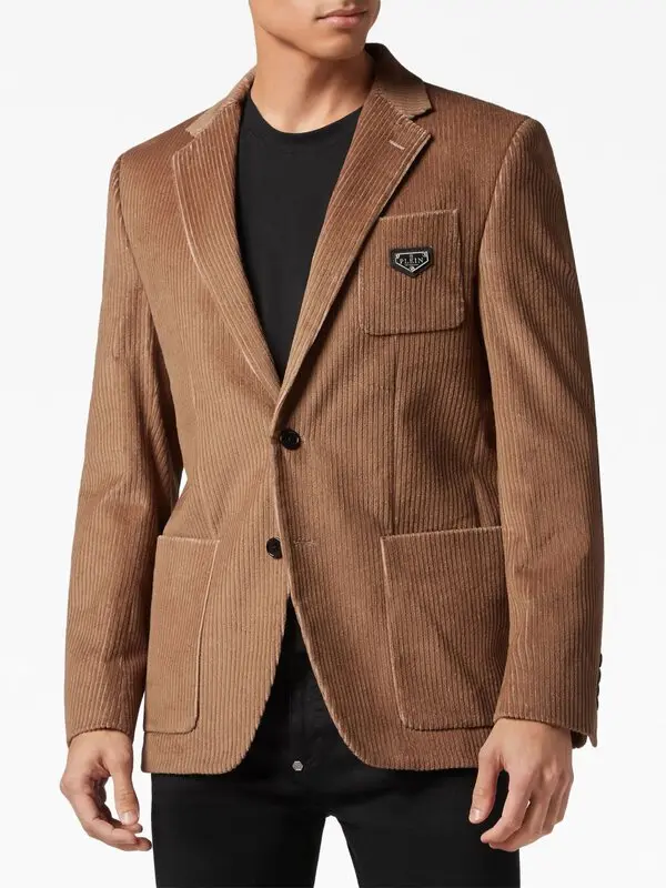 Philipp Plein Single-breasted Corduroy Blazer