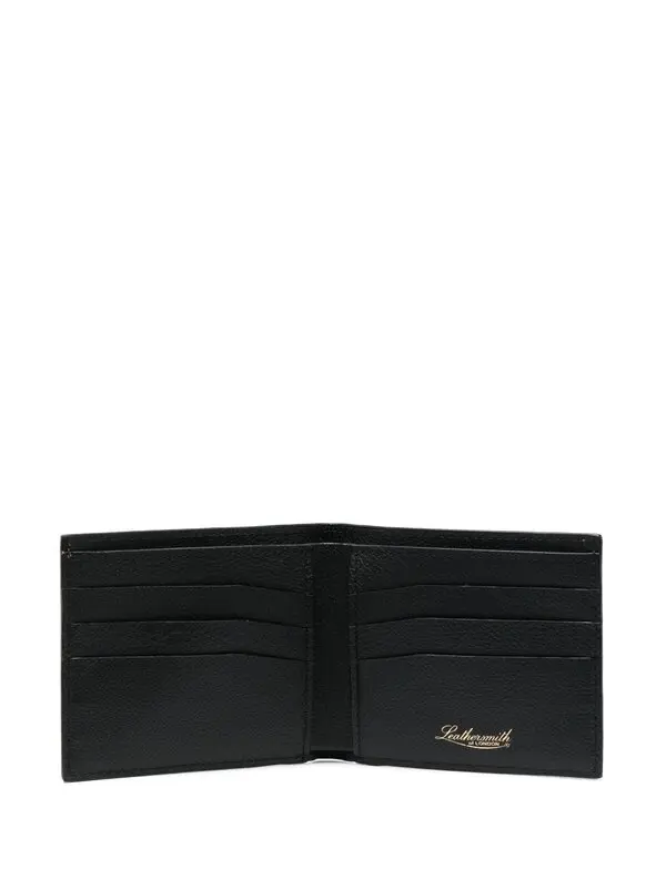 LEATHERSMITH OF LONDON Geometric-pattern Pebbled Leather Wallet