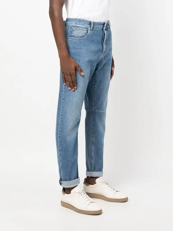 Brunello Cucinelli Low-rise Tapered-leg Jeans