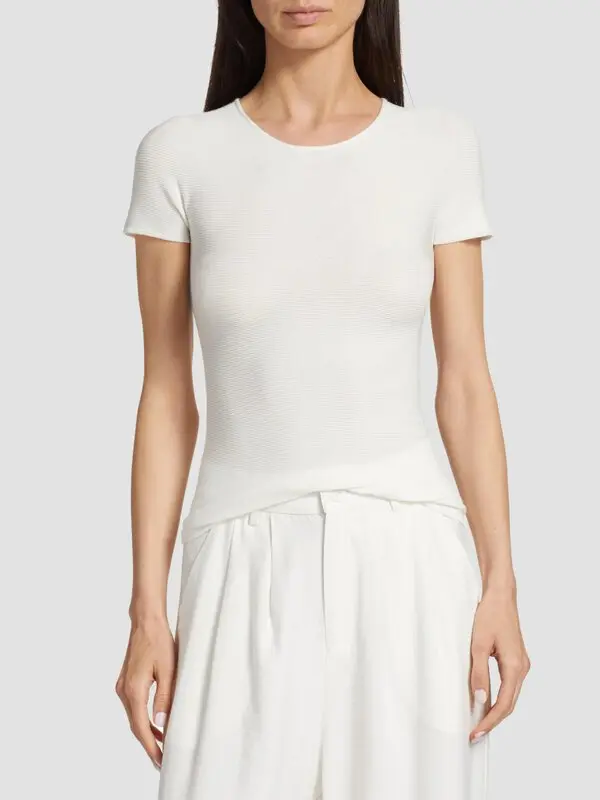Giorgio Armani Cap-sleeve Knit Tee