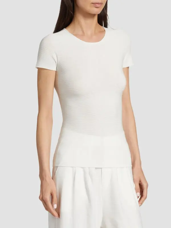 Giorgio Armani Cap-sleeve Knit Tee