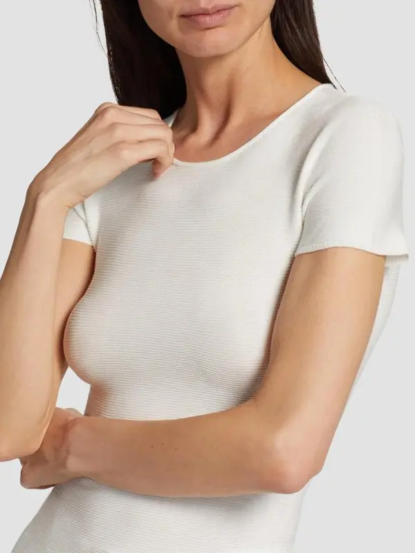 Giorgio Armani Cap-sleeve Knit Tee