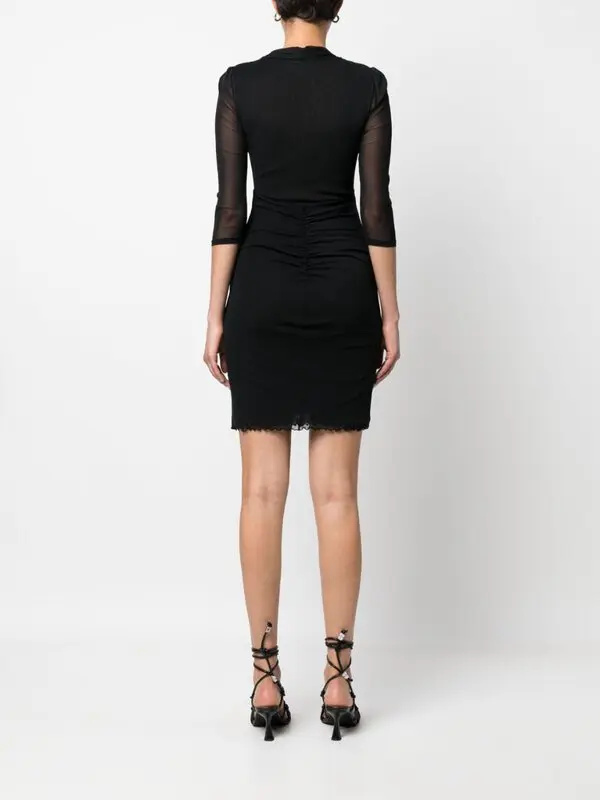 Diane Von Furstenberg Ruched V-neck Short Dress