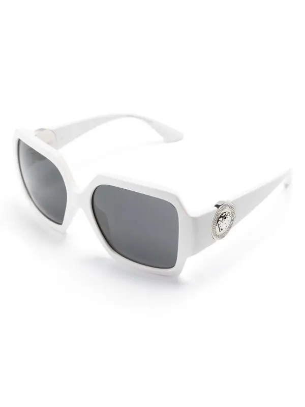 Versace Medusa Plaque Square Frame Sunglasses