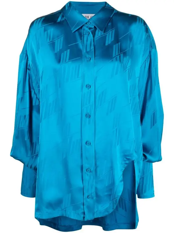 Attico Kota Logo-jacquard Shirt - Blue