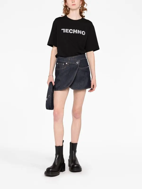 Coperni Denim Wrap Miniskirt - Blue