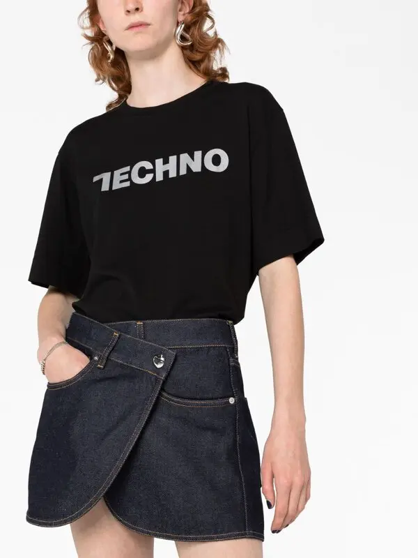 Coperni Denim Wrap Miniskirt - Blue
