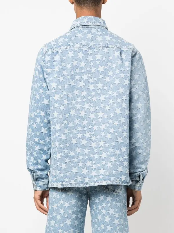ERL Star-patterned Denim Shirt