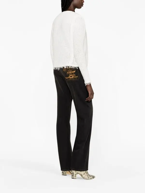 IRO PARIS Shavani Fringed Cotton Jacket - White