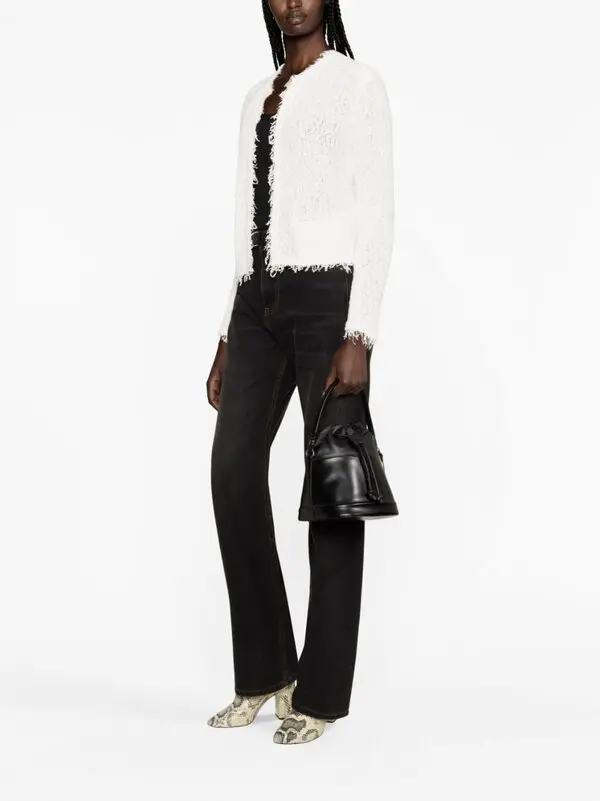 IRO PARIS Shavani Fringed Cotton Jacket - White