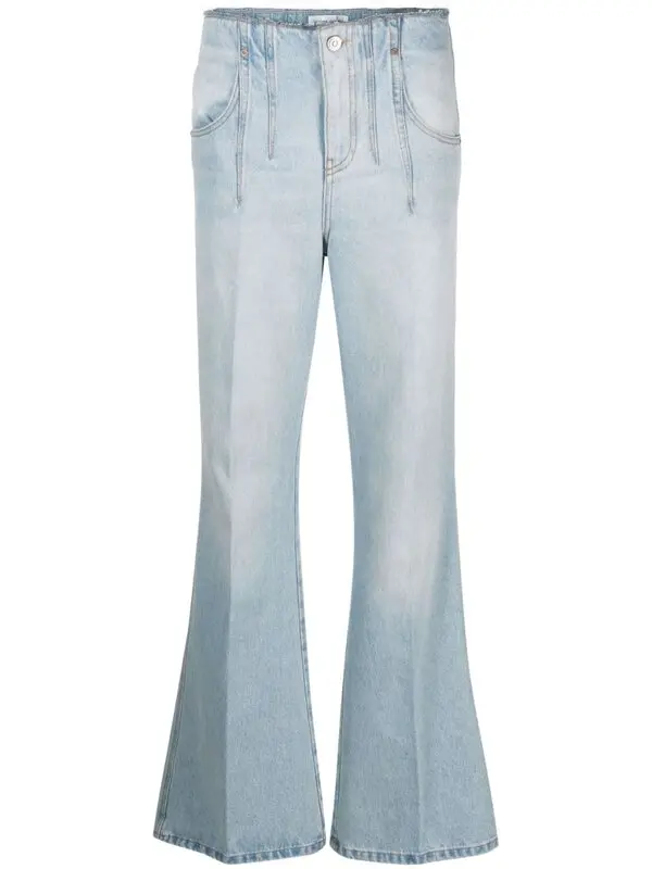Victoria Beckham Distressed Flared Jeans - Blue