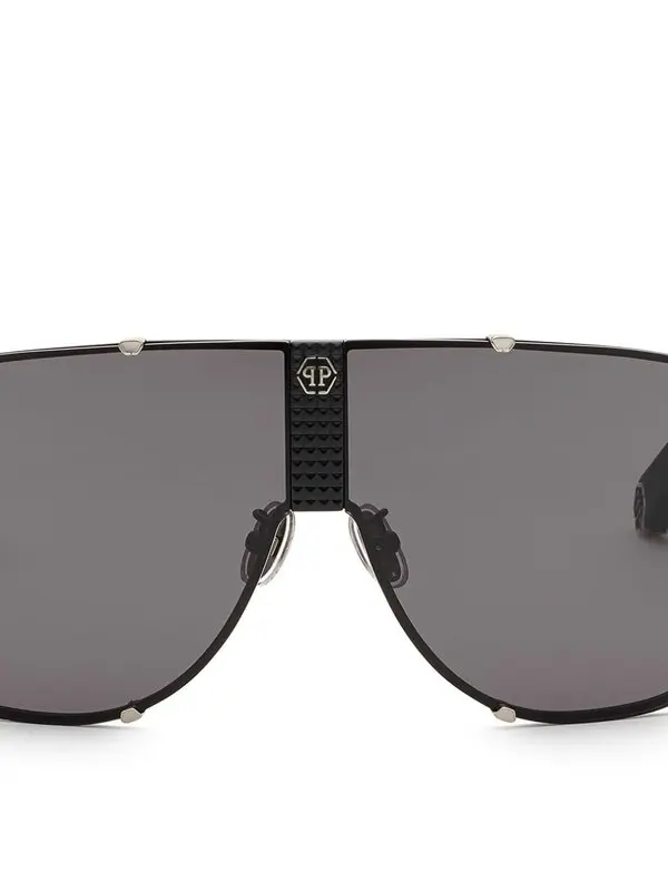 Philipp Plein Studded Pilot-frame Sunglasses - Black
