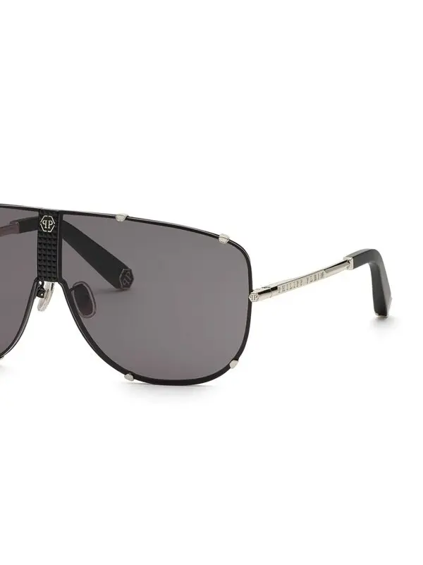 Philipp Plein Studded Pilot-frame Sunglasses - Black