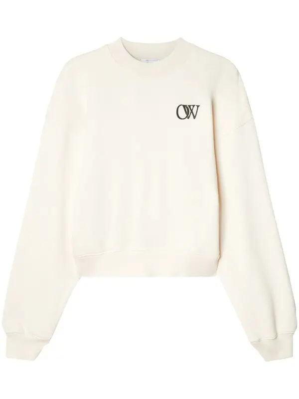 Off-White Logo Cotton Sweatshirt - White