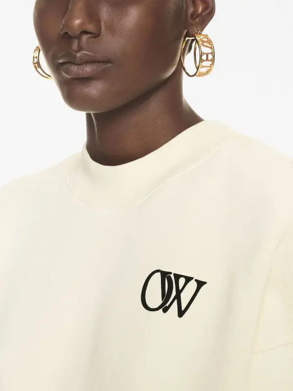 Off-White Logo Cotton Sweatshirt - White