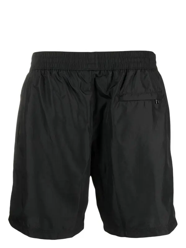 Dolce & Gabbana Logo-plaque Drawstring Swim Shorts - Black