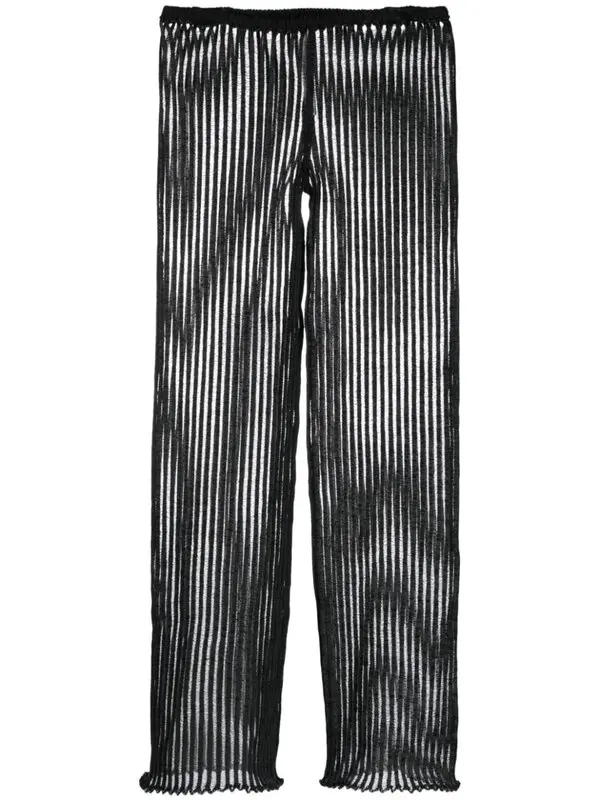 A. ROEGE HOVE Patricia Striped Sheer Loose Trousers