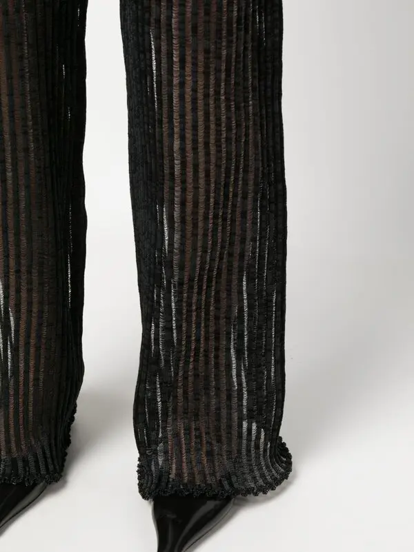 A. ROEGE HOVE Patricia Striped Sheer Loose Trousers