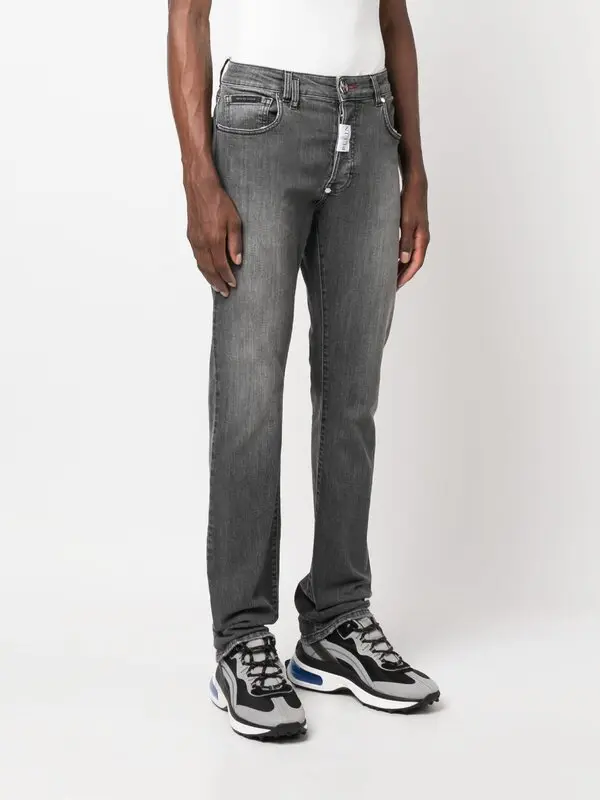 Philipp Plein Logo-patch Slim-cut Jeans