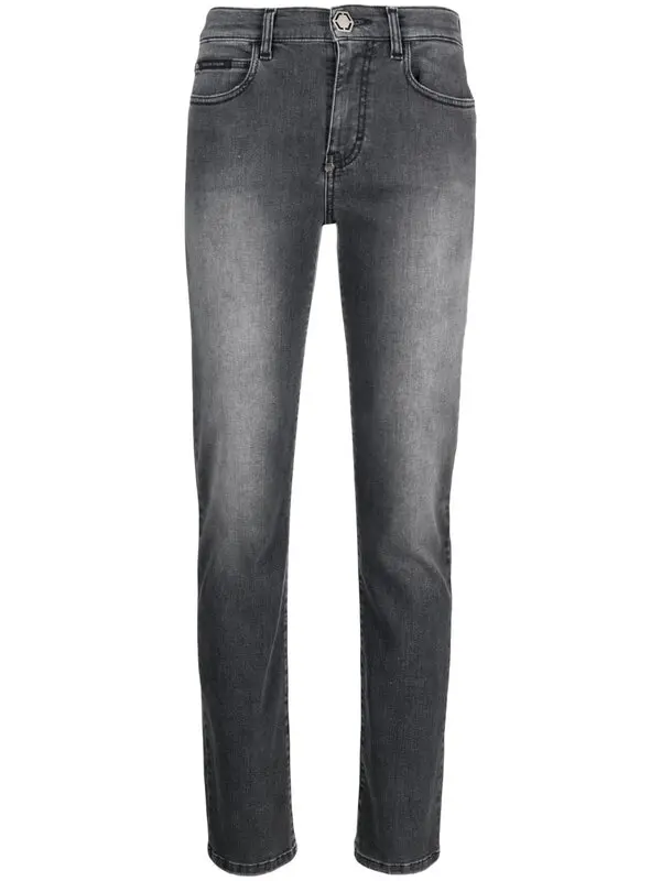 Philipp Plein Mid-rise Skinny Jeans - Grey