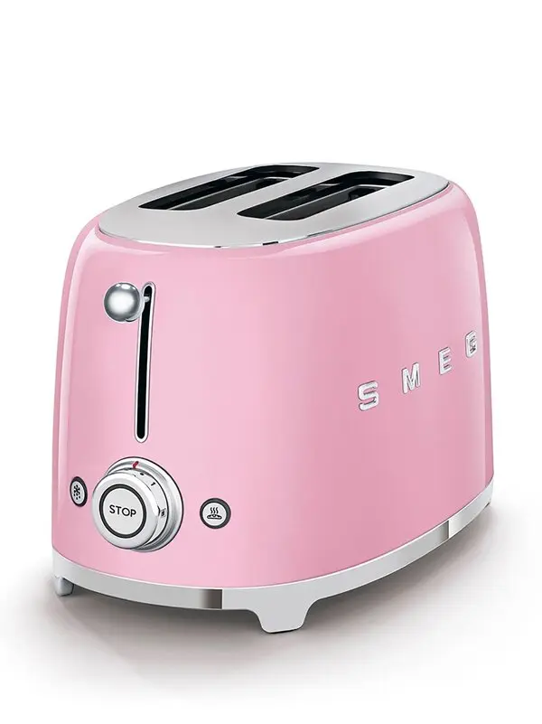 SMEG Logo-plaque Stainless-steel Toaster - Pink