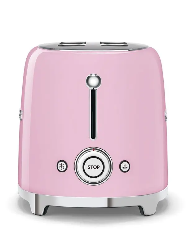SMEG Logo-plaque Stainless-steel Toaster - Pink