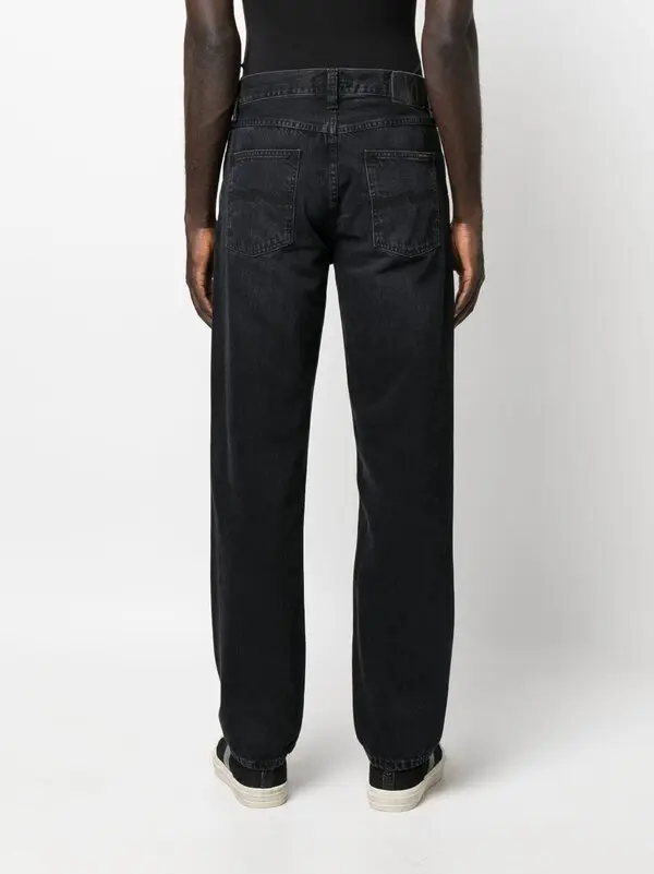 Nudie Jeans Rad Rufus Straight-leg Jeans - Black
