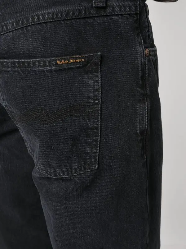 Nudie Jeans Rad Rufus Straight-leg Jeans - Black