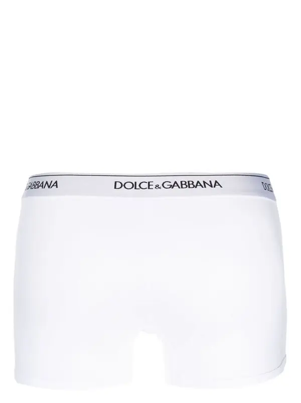 Dolce & Gabbana Logo-waist Cotton Boxer Briefs - White