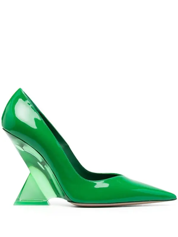 Attico Cheope 95mm Patent Pumps - Green