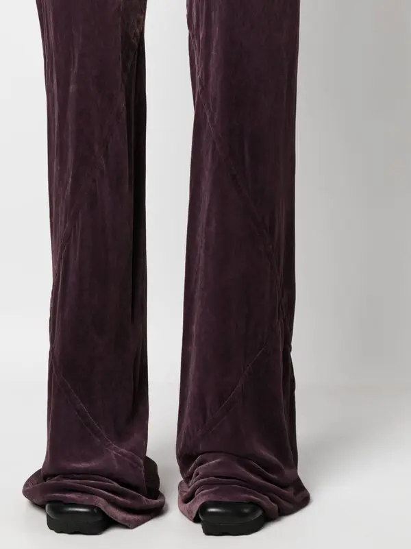 Rick Owens Hammered Velvet Trousers - Purple