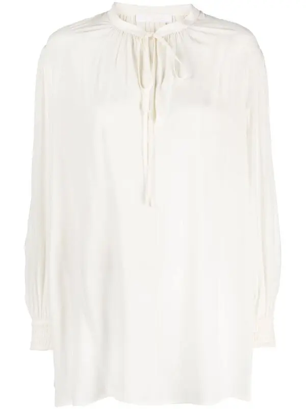 Chloé Lavallière-neck Silk Blouse