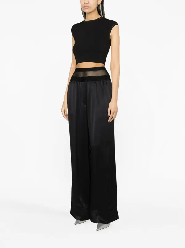 Alexander Wang Crystal-embellished Logo Crop Top