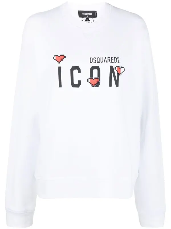 Dsquared2 Icon Print Sweatshirt - White